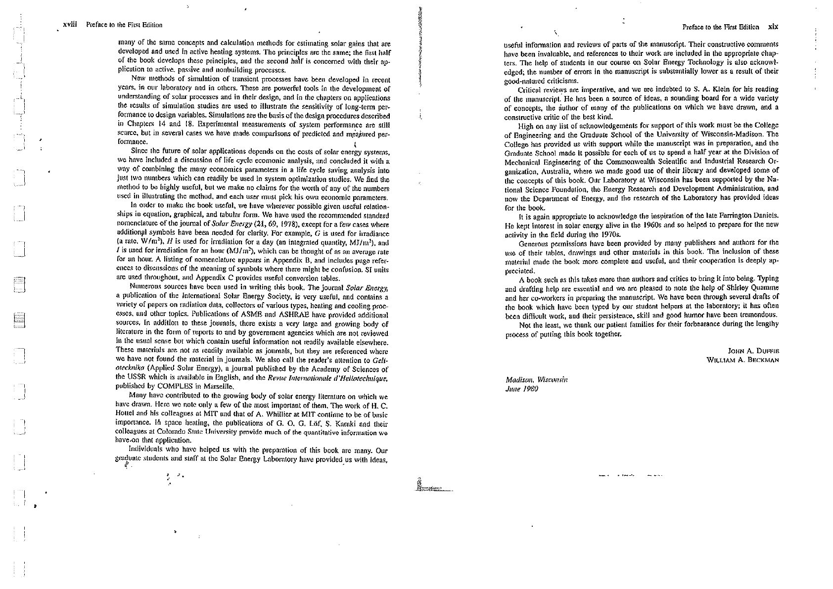 Duffie J.A., Beckman W.A. Solar Engineering of Thermal Processes